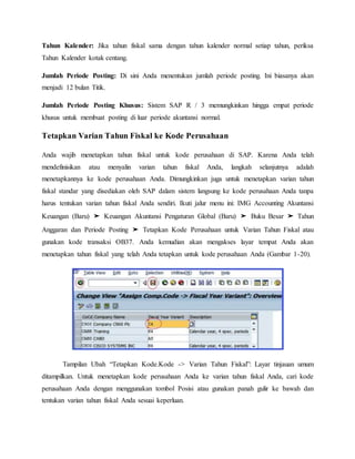 Menyesuaikan Organisasi Struktur dalam SAP ERP | DOCX