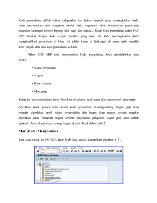 Menyesuaikan Organisasi Struktur dalam SAP ERP | DOCX