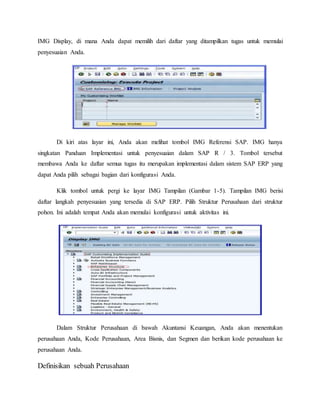 Menyesuaikan Organisasi Struktur dalam SAP ERP | DOCX