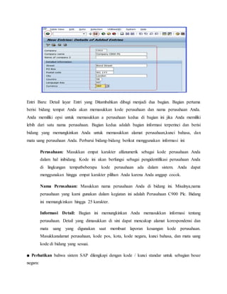 Menyesuaikan Organisasi Struktur dalam SAP ERP | DOCX