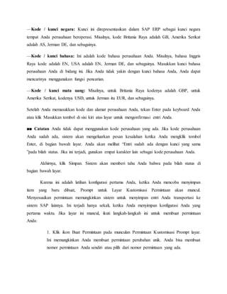 Menyesuaikan Organisasi Struktur dalam SAP ERP | DOCX