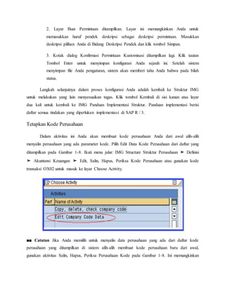 Menyesuaikan Organisasi Struktur dalam SAP ERP | DOCX