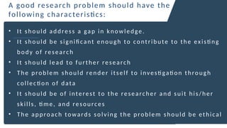 The Problem and Its Background Research | PPTX