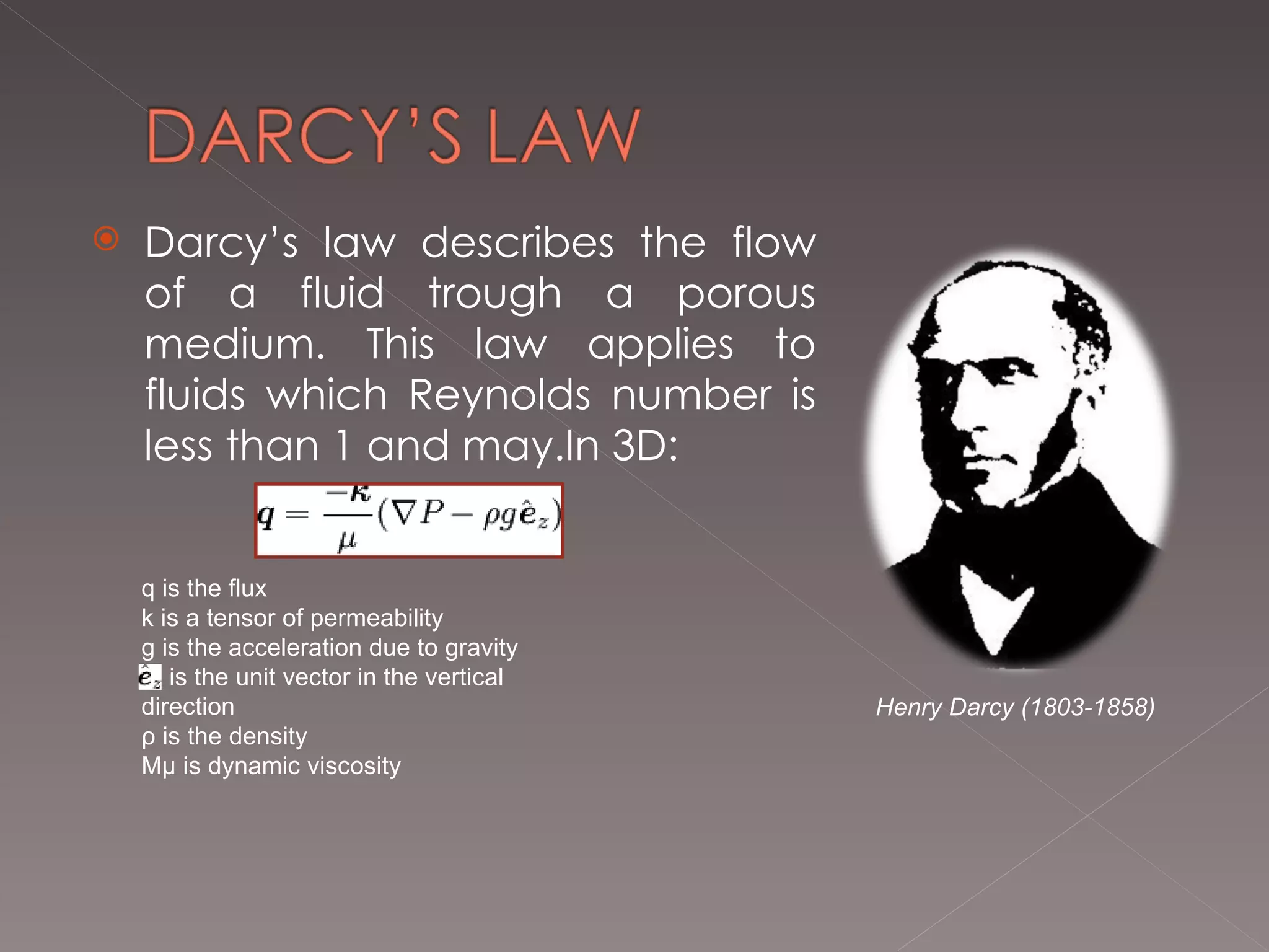 Chapter 1: Darcy's law | PPT
