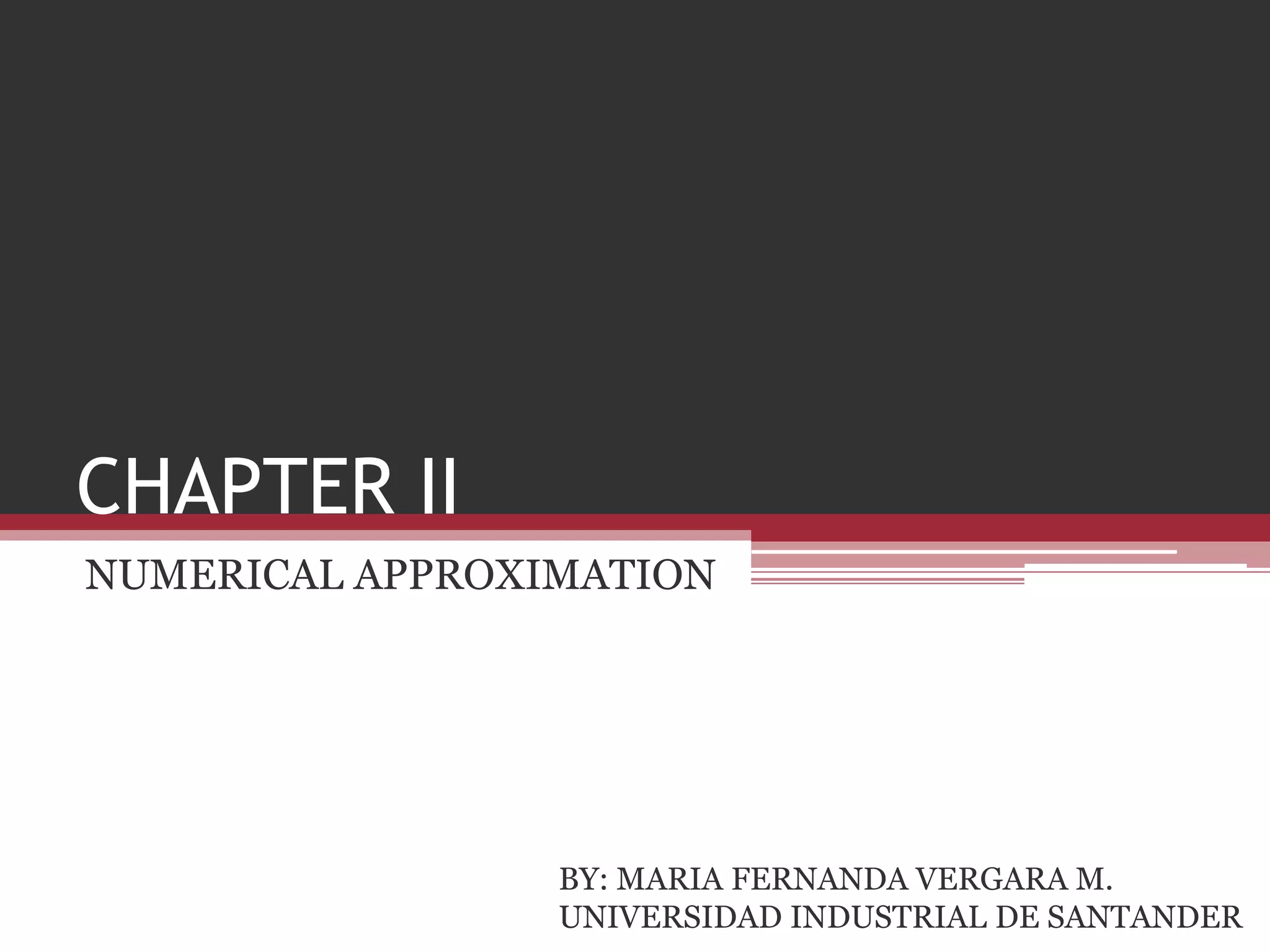Chapter 2 Numerical Approximation Ppt