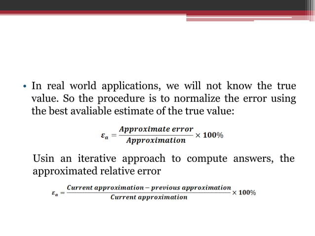 Chapter 2 Numerical Approximation Ppt Free Download