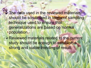 Chapter 2:review of related literature and studies | PPTX