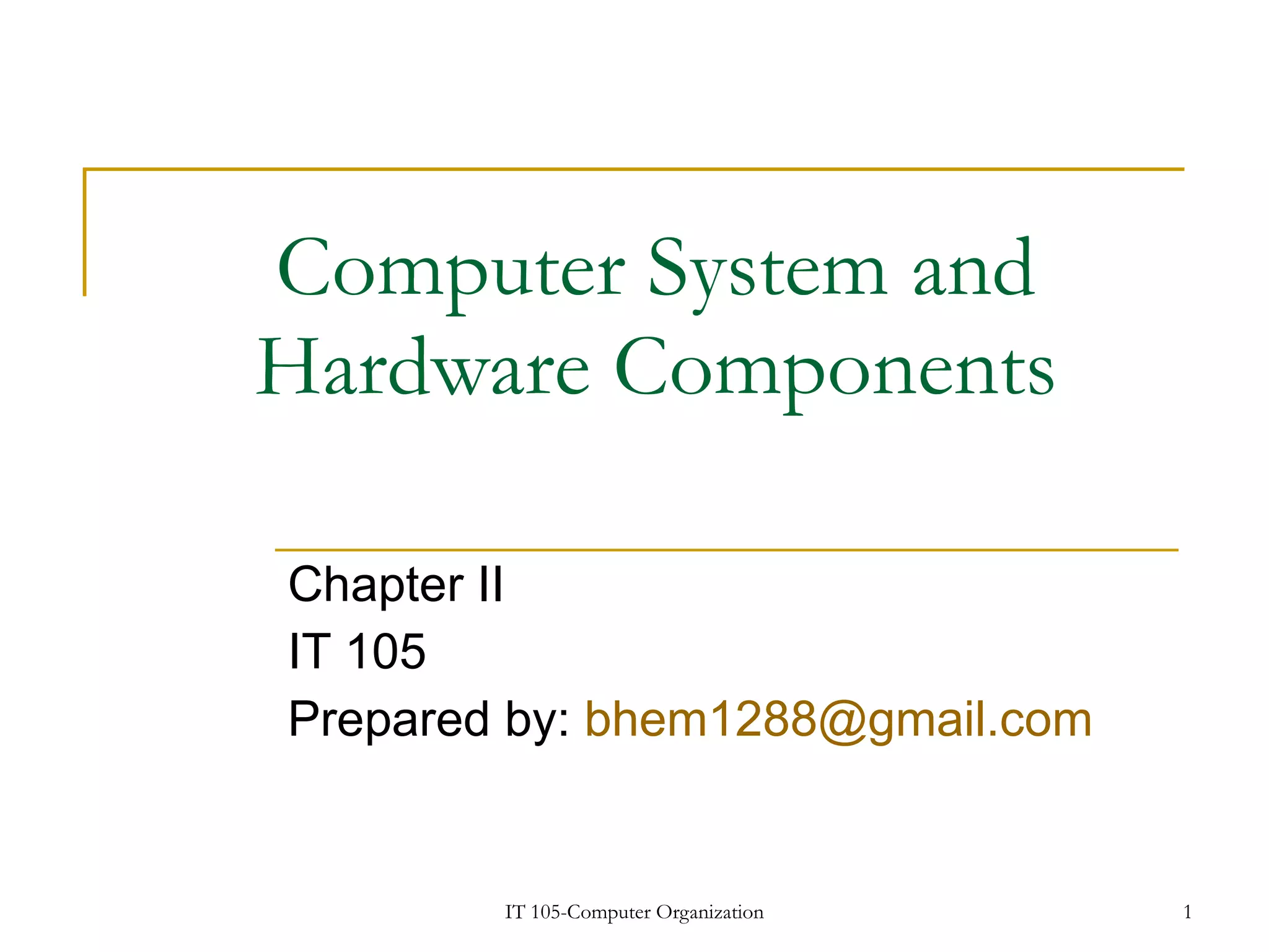 Computer Hardware Components | PPT