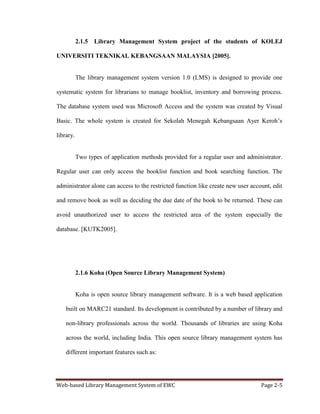 Chapter ii - Web-based Library Management System of East West Colleges | PDF