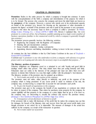 Company Law - Promotion | PDF