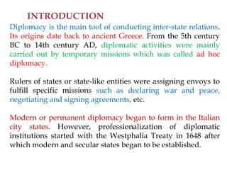 CHAPTER II. Contemporary challenges in Diplomacy | PPTX