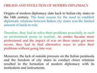 CHAPTER II. Contemporary challenges in Diplomacy | PPTX