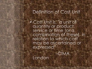 Basic Concepts of Cost Accounting-B.V.Raghunandan | PPTX