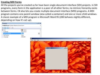 Chapter ii c#(building a user interface) | PPT