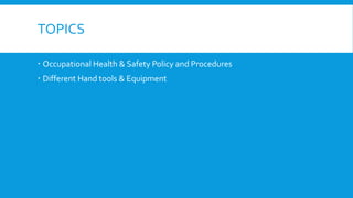 Chapter III - Occupational Health and Safety & Hand Tools.pdf