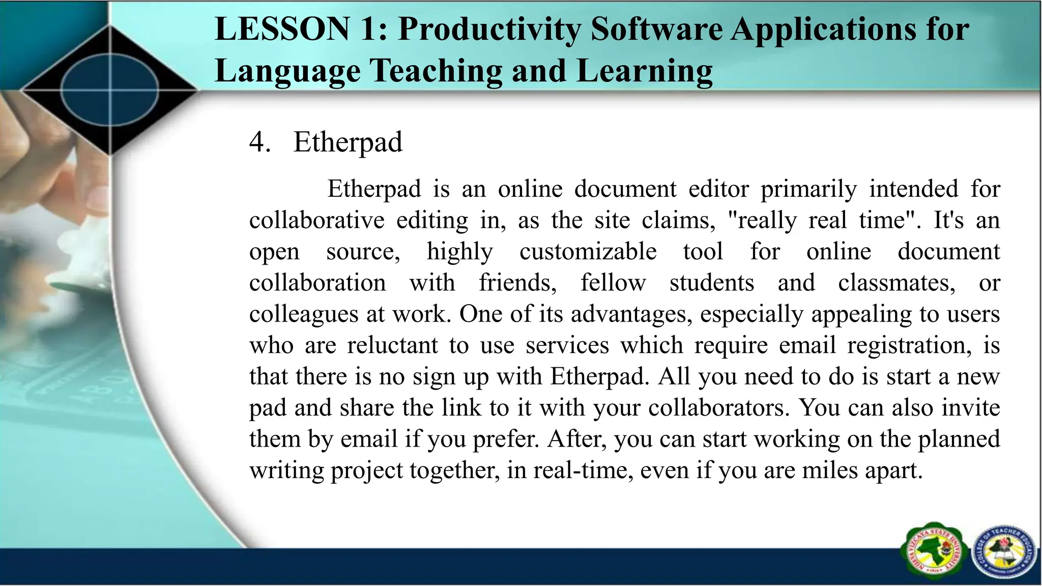 Chapter III- USING OPEN-ENDED TOOLS IN FACILITATING LANGUAGE LEARNING.pptx | Computer Software ...