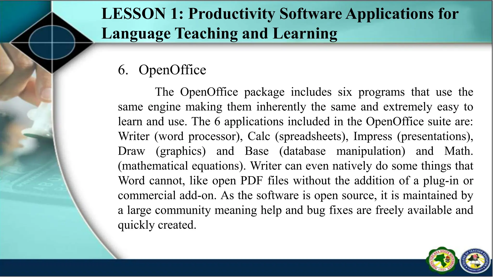 Chapter III- USING OPEN-ENDED TOOLS IN FACILITATING LANGUAGE LEARNING.pptx | Computer Software ...