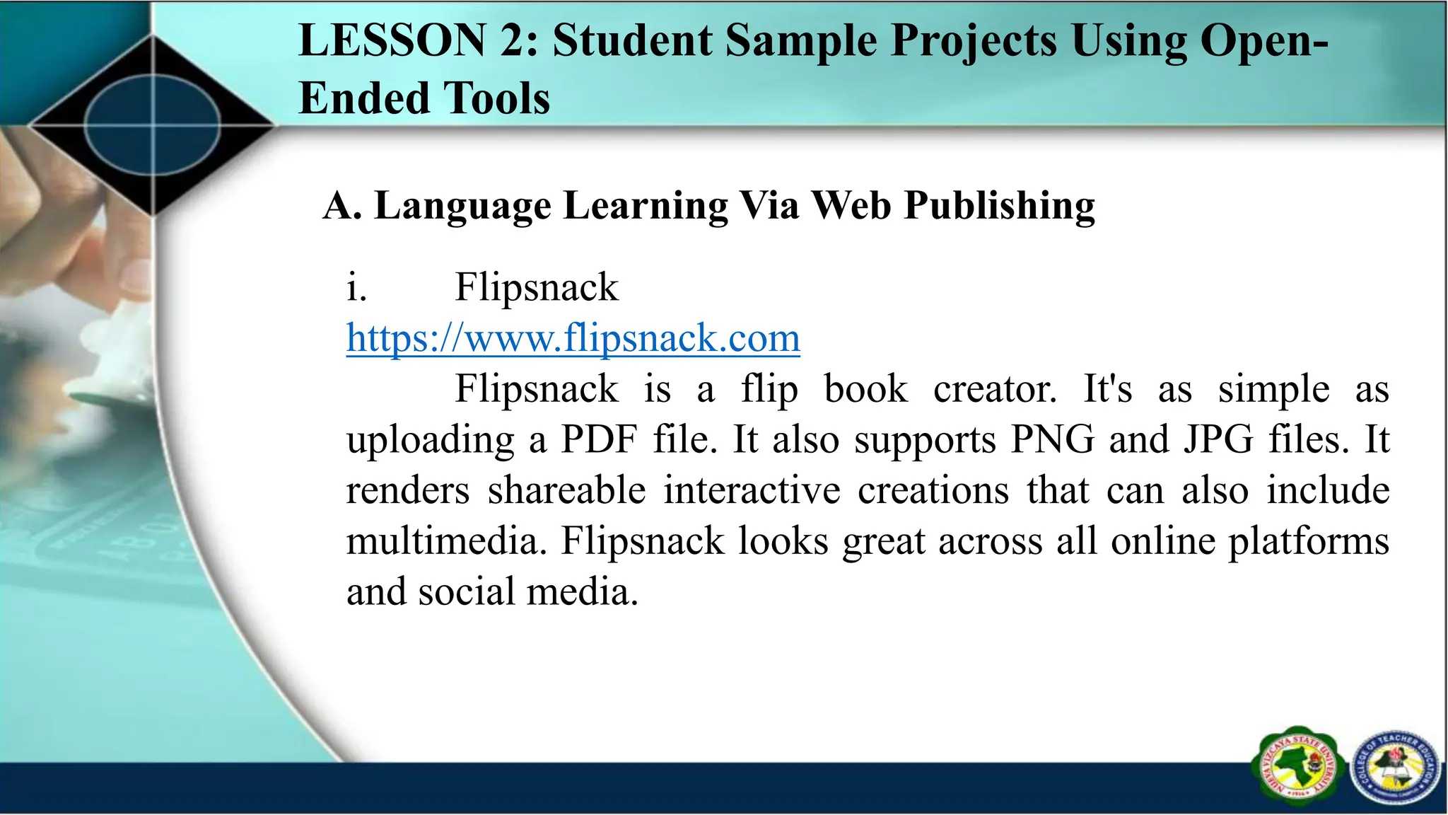 Chapter III- USING OPEN-ENDED TOOLS IN FACILITATING LANGUAGE LEARNING.pptx