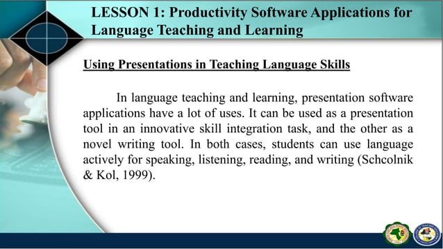Chapter III- USING OPEN-ENDED TOOLS IN FACILITATING LANGUAGE LEARNING.pptx | Computer Software ...