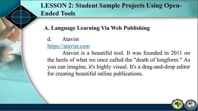 Chapter III- USING OPEN-ENDED TOOLS IN FACILITATING LANGUAGE LEARNING.pptx | Computer Software ...
