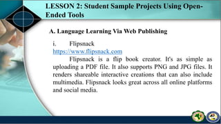 Chapter III- USING OPEN-ENDED TOOLS IN FACILITATING LANGUAGE LEARNING.pptx