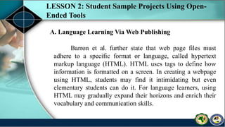 Chapter III- USING OPEN-ENDED TOOLS IN FACILITATING LANGUAGE LEARNING.pptx