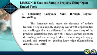Chapter III- USING OPEN-ENDED TOOLS IN FACILITATING LANGUAGE LEARNING.pptx