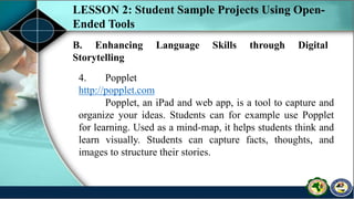 Chapter III- USING OPEN-ENDED TOOLS IN FACILITATING LANGUAGE LEARNING.pptx