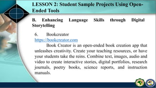 Chapter III- USING OPEN-ENDED TOOLS IN FACILITATING LANGUAGE LEARNING.pptx
