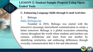 Chapter III- USING OPEN-ENDED TOOLS IN FACILITATING LANGUAGE LEARNING.pptx
