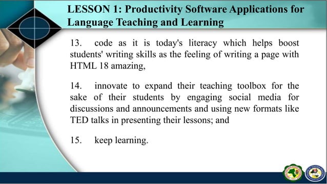 Chapter III- USING OPEN-ENDED TOOLS IN FACILITATING LANGUAGE LEARNING.pptx | Computer Software ...