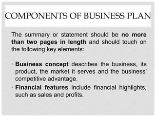 Business Plan and Marketing Plan | PPTX