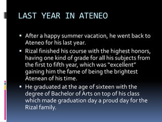 Chapter iii (rizal) | PPTX | Graduation | Personal Celebrations & Life ...