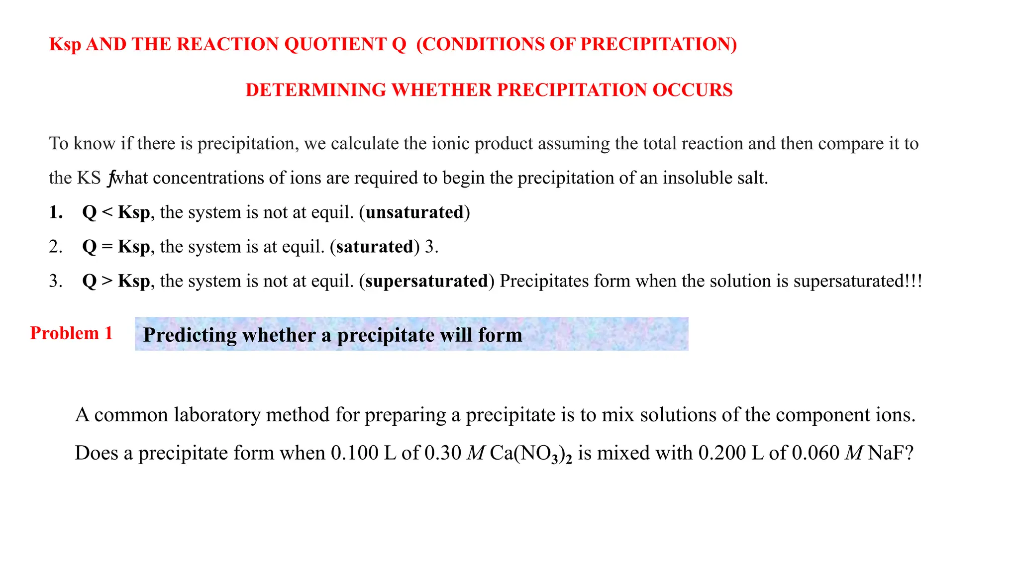 Solubility and precipitation equilibrium .pptx