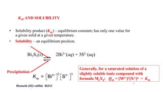 Solubility and precipitation equilibrium .pptx