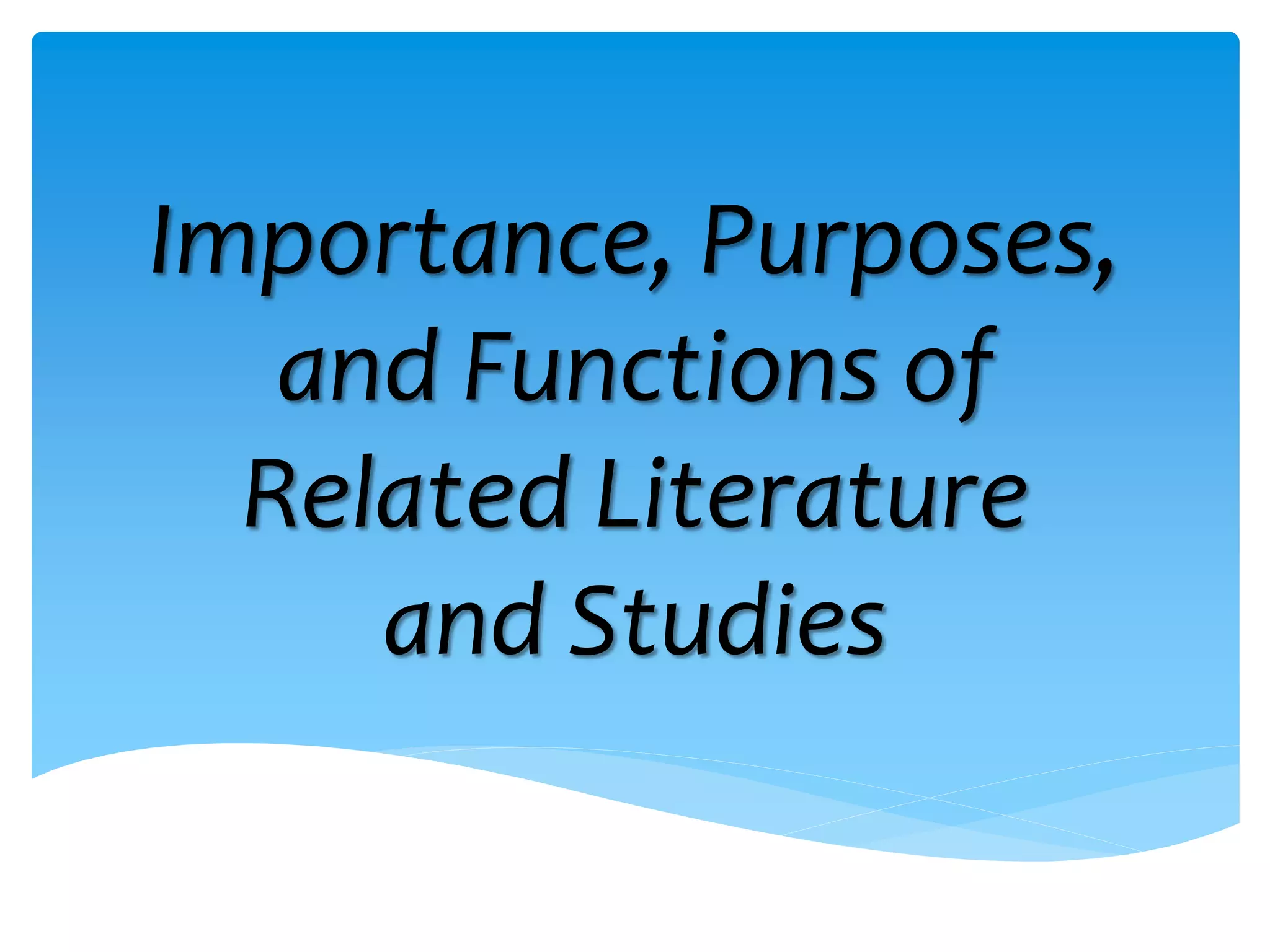 Related Literature and Related Studies | PPTX