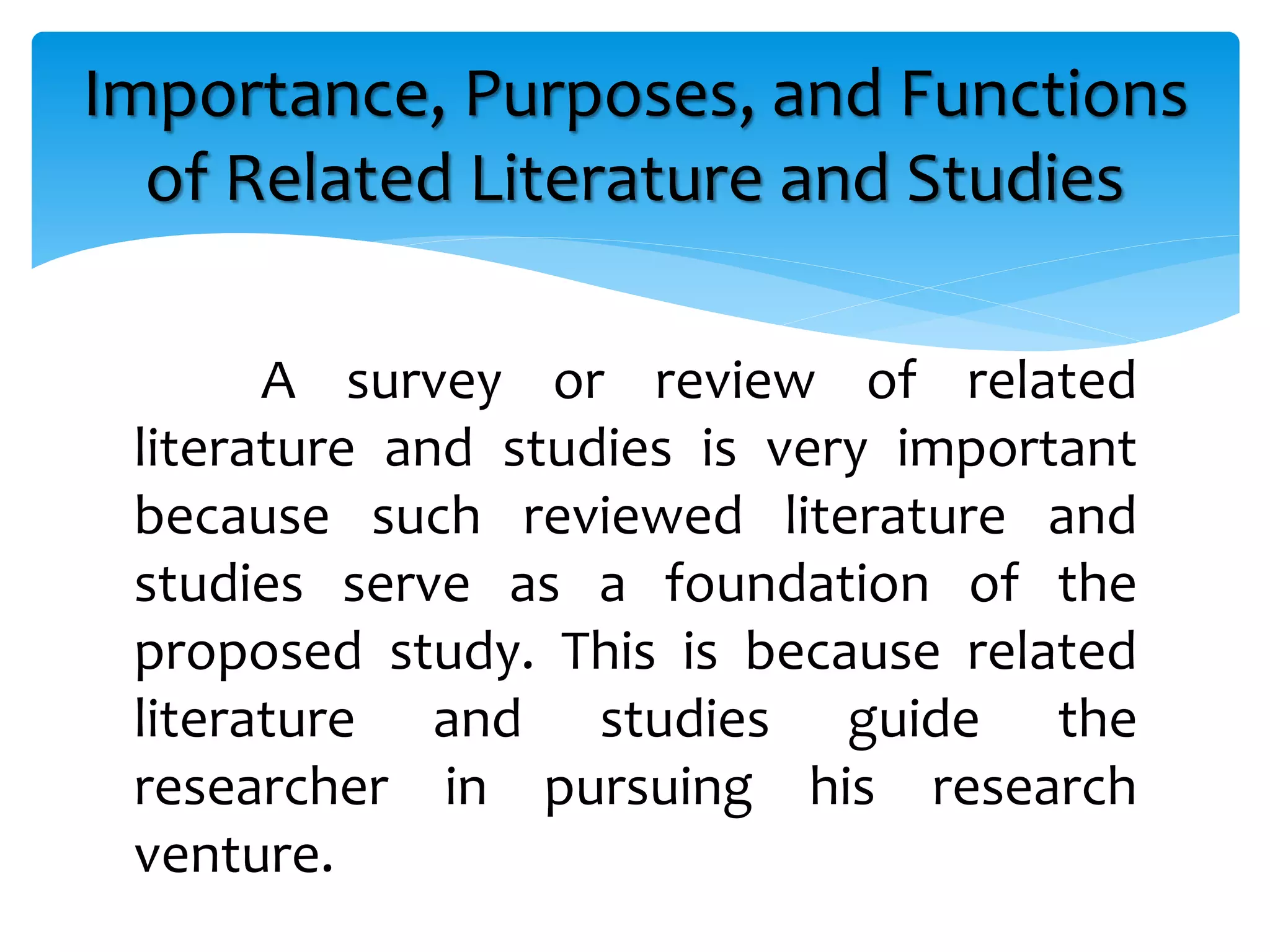 Related Literature and Related Studies | PPTX