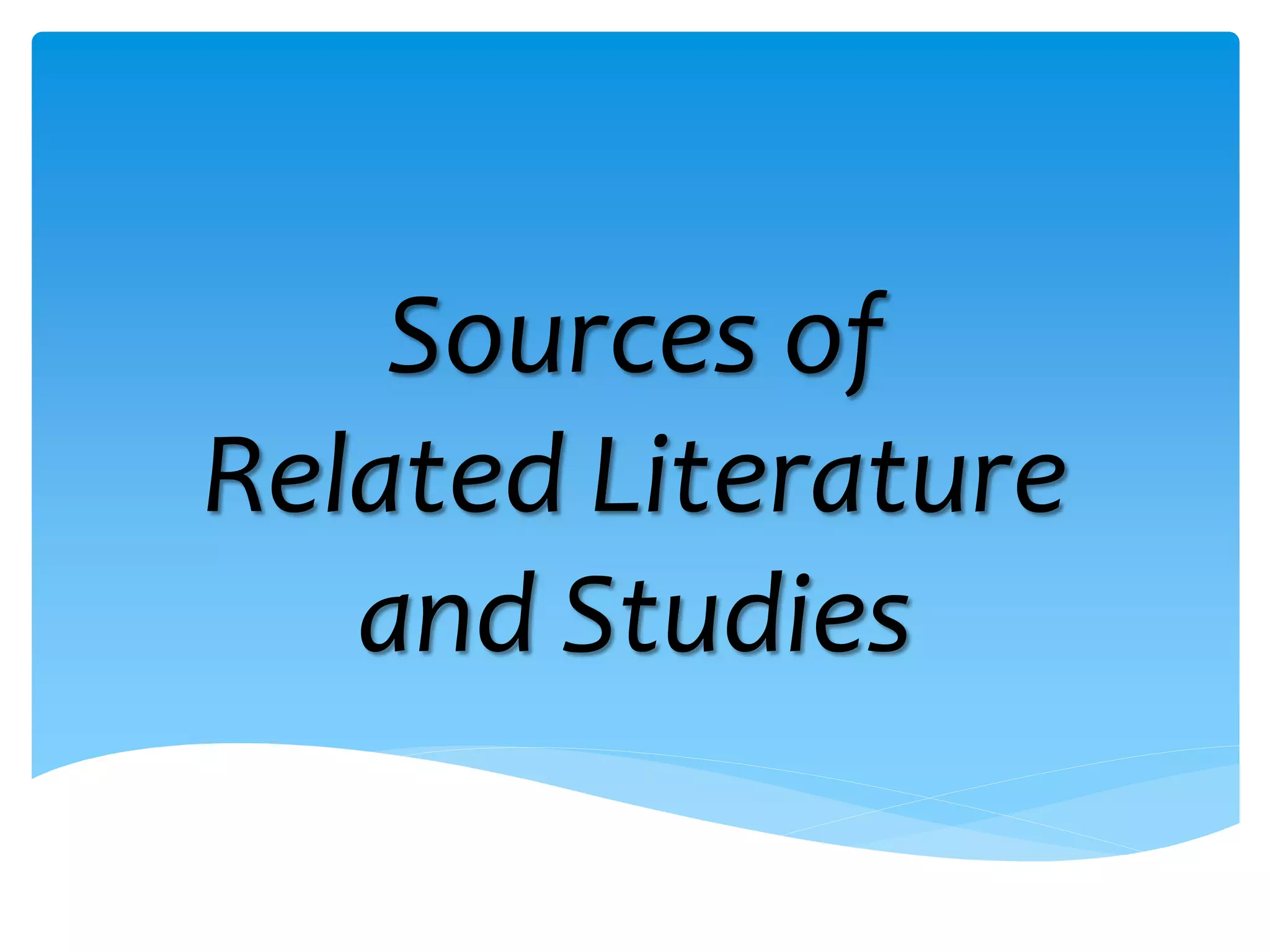 Related Literature and Related Studies | PPTX