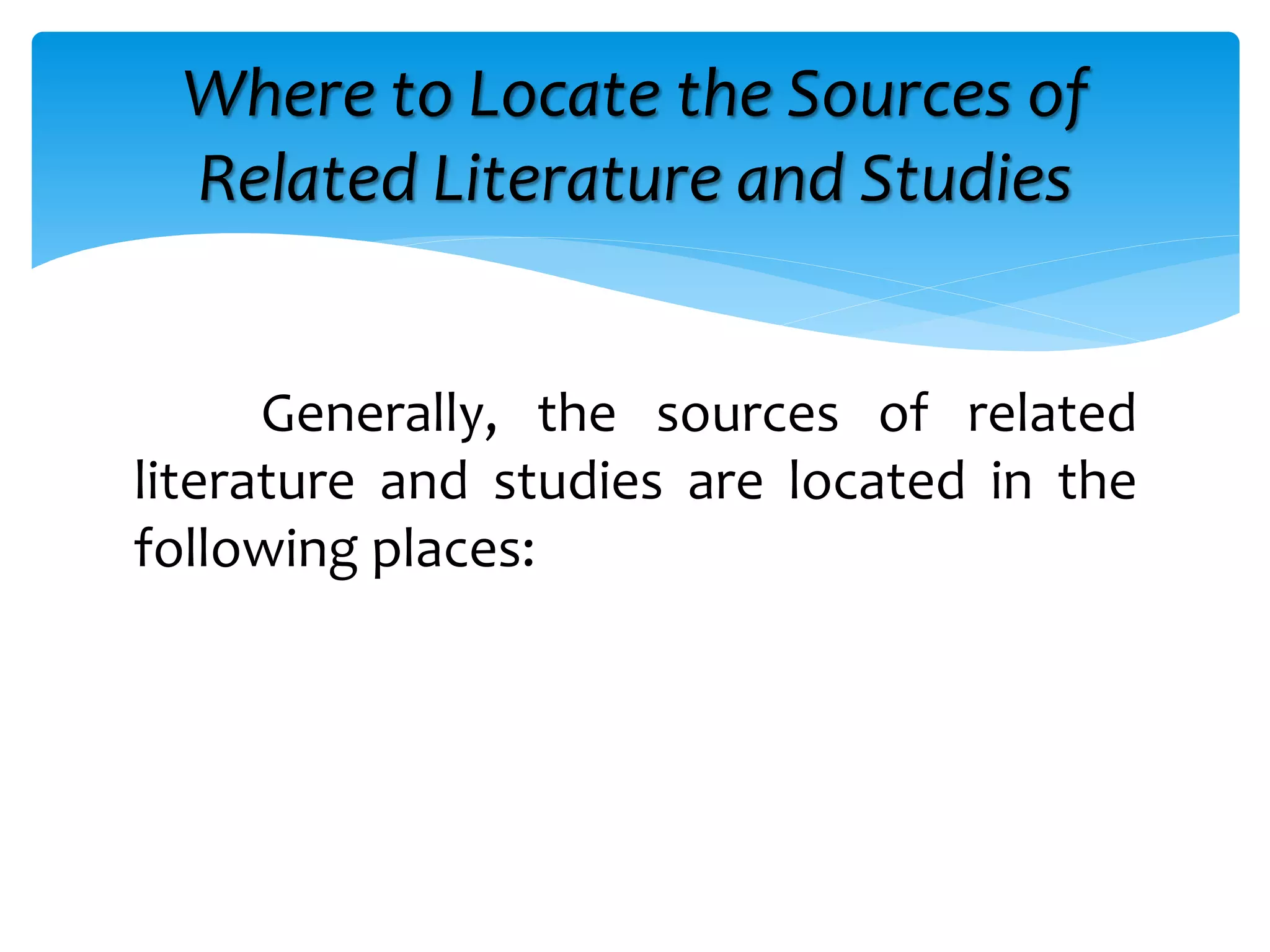 Related Literature and Related Studies | PPTX