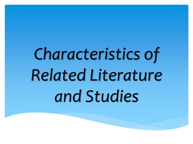 Related Literature and Related Studies | PPTX | Educational Assessment ...