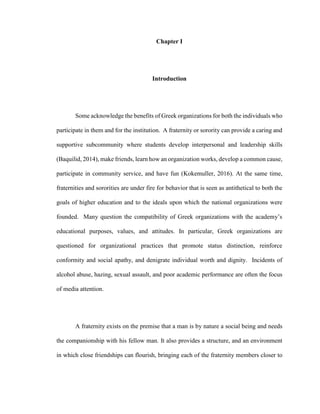 Chapter I (Introduction).docx | College Education | Education