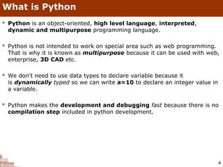 CHAPTER I INTRODUCTION.ppt of python programming | PPT