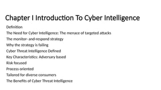 Chapter I Introduction To Cyber Intelligence.pptx