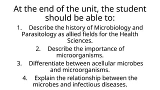 Chapter I Introduction to Microbiology & Parasitology.pptx