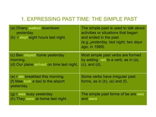 Chapter ii past time | PPTX