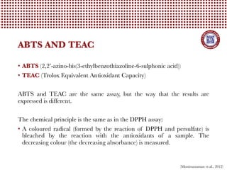 LABORATORY ANALYSIS OF ANTIOXIDANTS IN FOOD | PDF