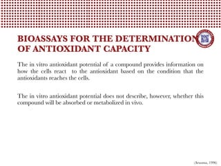 LABORATORY ANALYSIS OF ANTIOXIDANTS IN FOOD | PDF