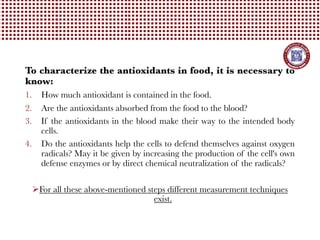 LABORATORY ANALYSIS OF ANTIOXIDANTS IN FOOD | PDF