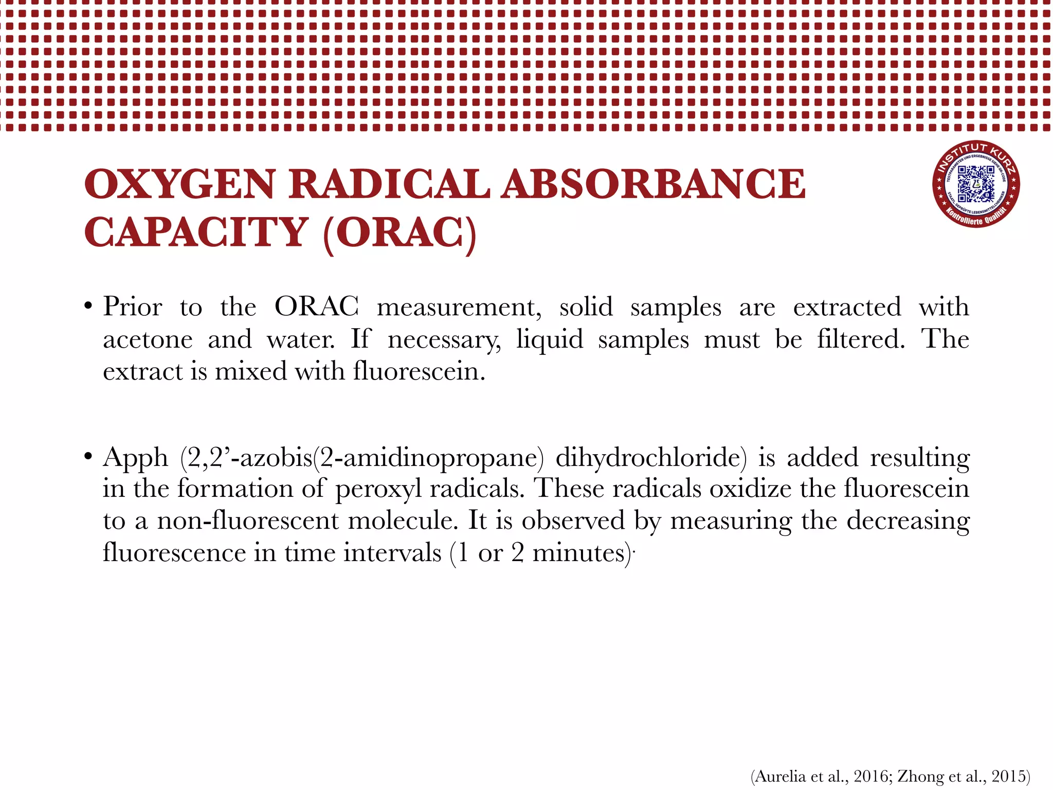 LABORATORY ANALYSIS OF ANTIOXIDANTS IN FOOD | PDF