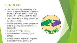 Citizenship | PPTX